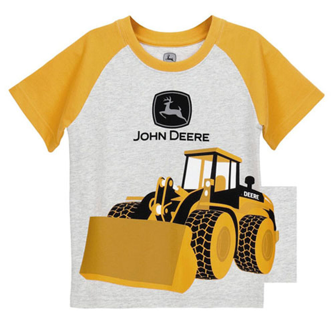 John Deere | Gray Gold Sleeve Construction Loader T-Shirt Sz 2T ...